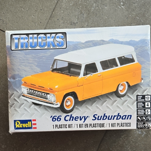 Toys | 66 Chevy Suburban Model Kit Orange And White | Poshmark